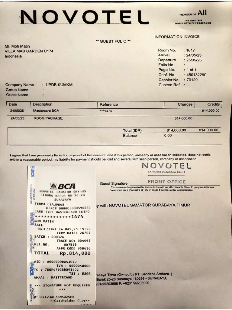 Bill Novotel 25 May 2025 | PDF