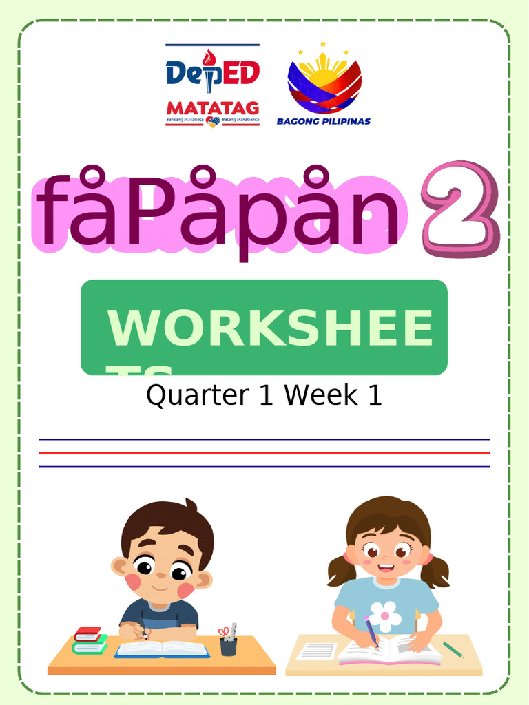 Filipino 2 Worksheet Q1 W1 | PDF