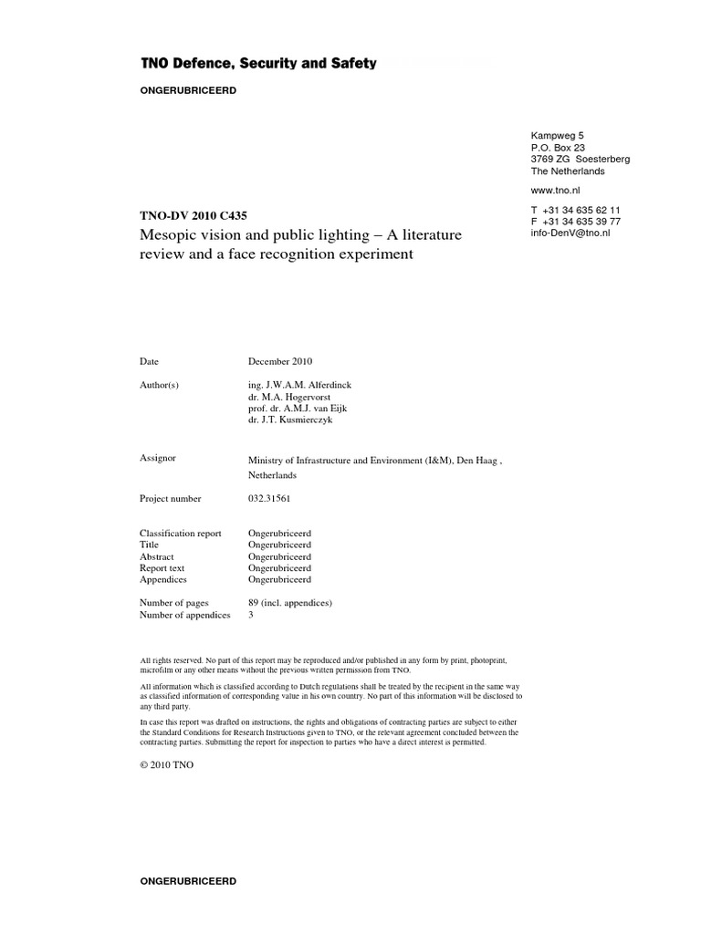 Report Tno DV 2010 c435 | PDF