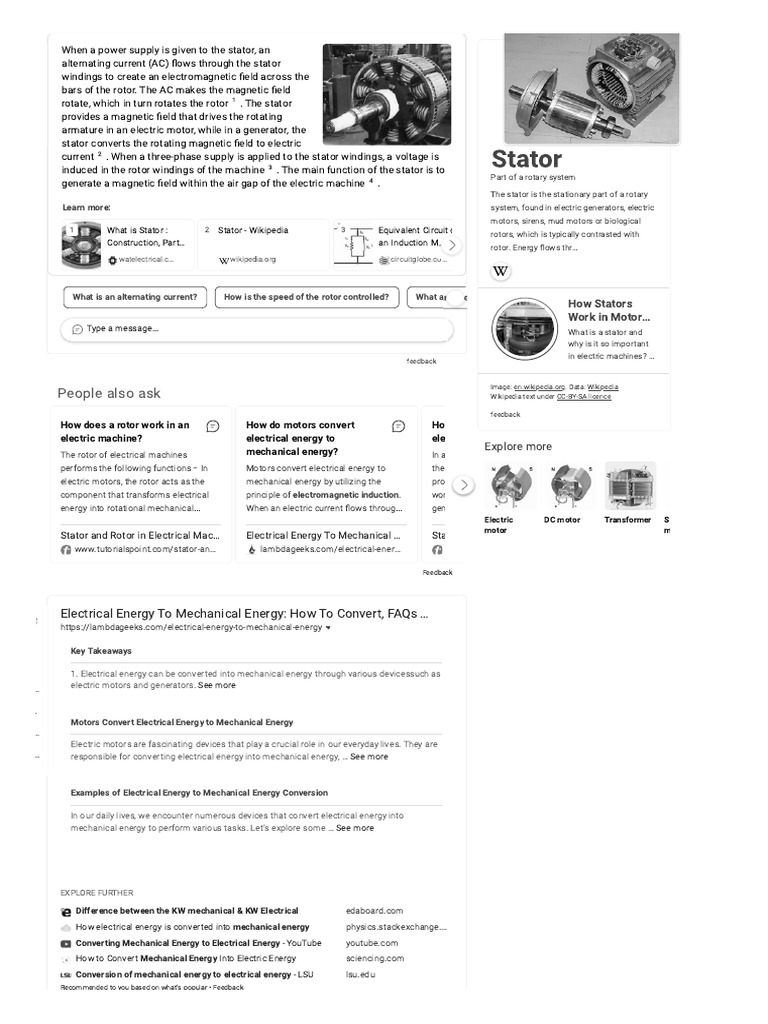 Electrical Energy Converted Into Mechan.. | PDF