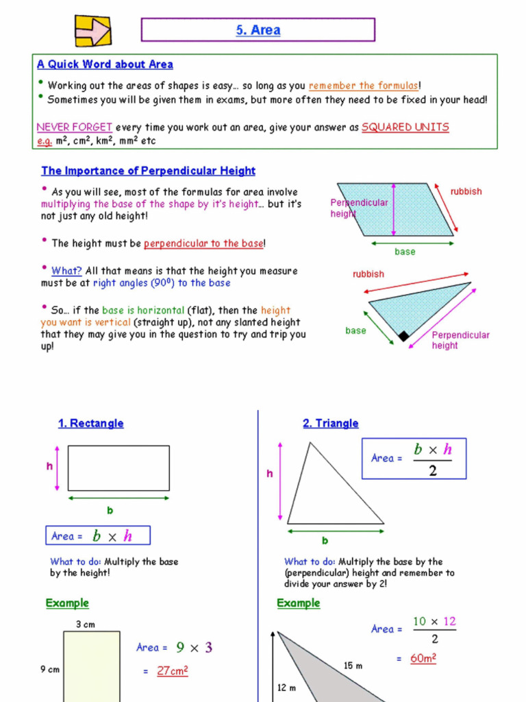 Mensuration of Plane Shapes | PDF | Area | Elementary Geometry