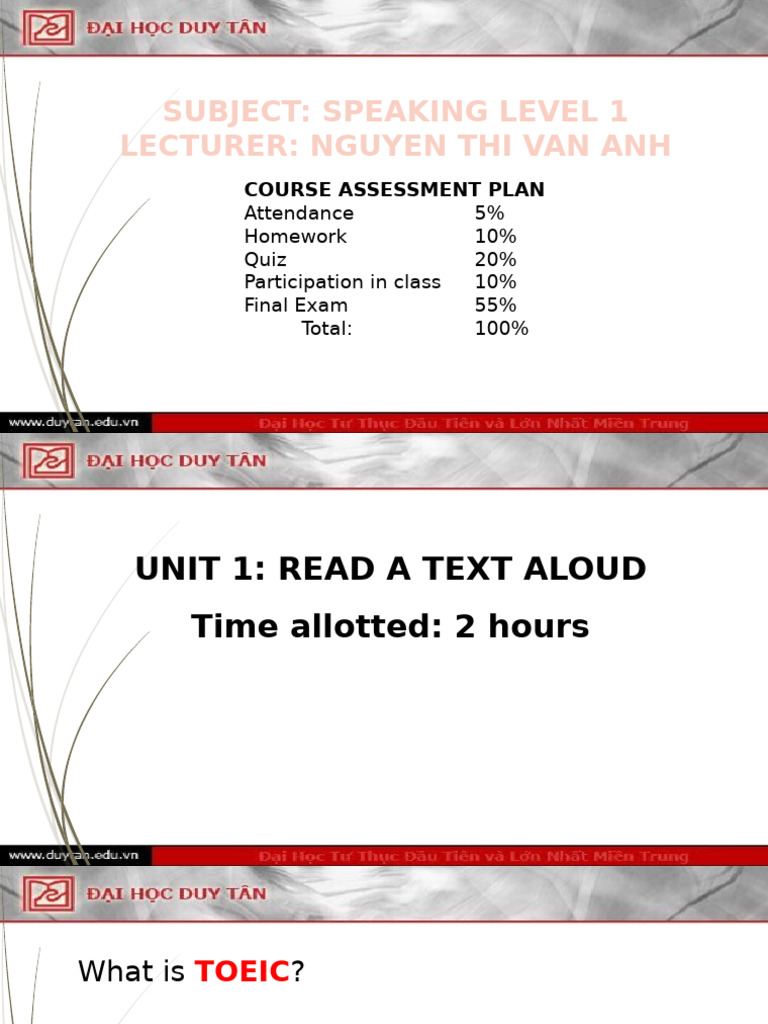 ENG 119 - Speaking - Level 1 - 2020S - Lecture Slides - 01, 02, 03 NEW ...