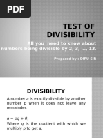 Divisibility Rules 1 10 Chart 1a | PDF | Arithmetic | Mathematics