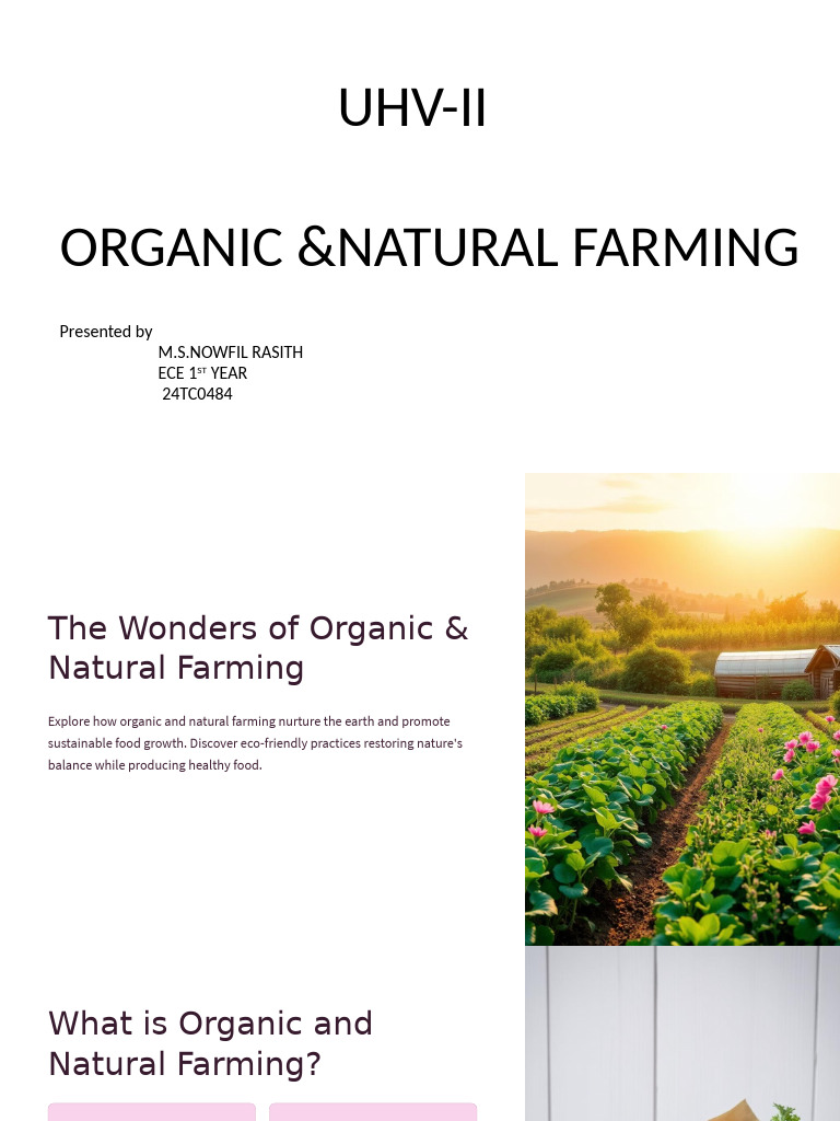 The Wonders of Organic and Natural Farming | PDF | Organic Farming ...