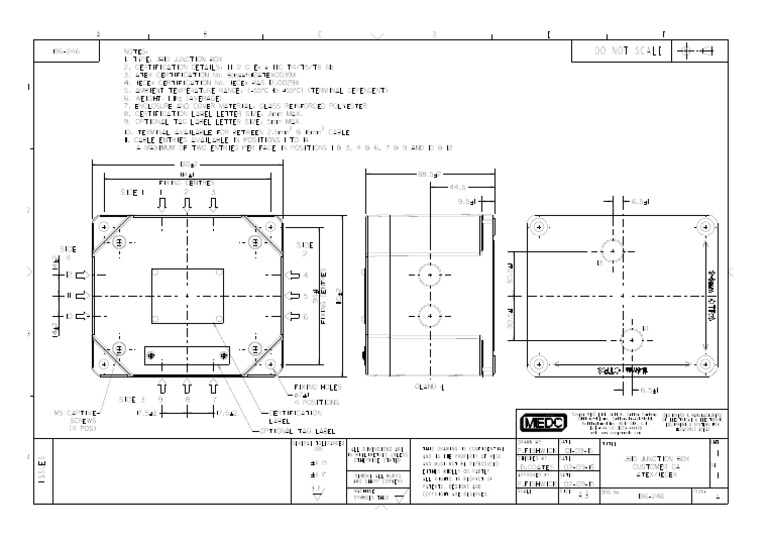 JB10 Junction Box Technical Drawing | PDF