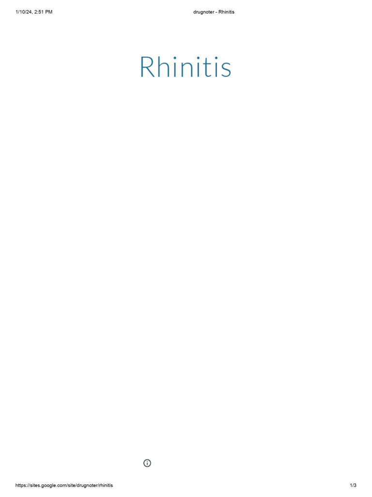 Maxiphed for Rhinitis Treatment | PDF