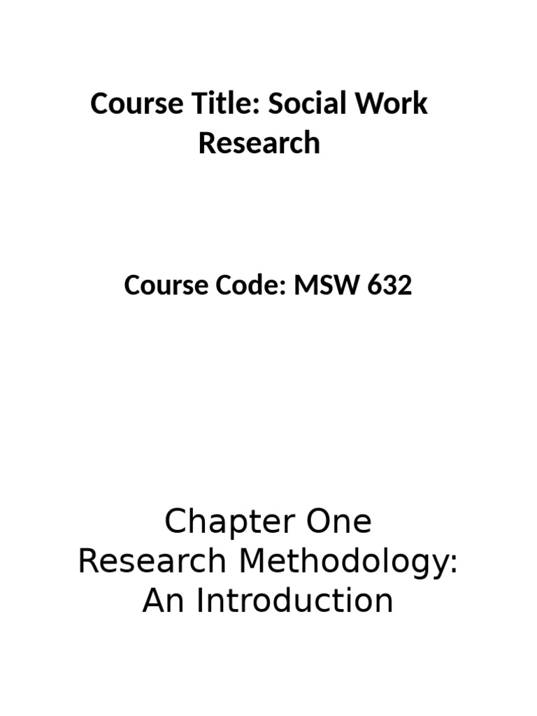 Introduction to Social Work Research Methods | PDF | Level Of ...