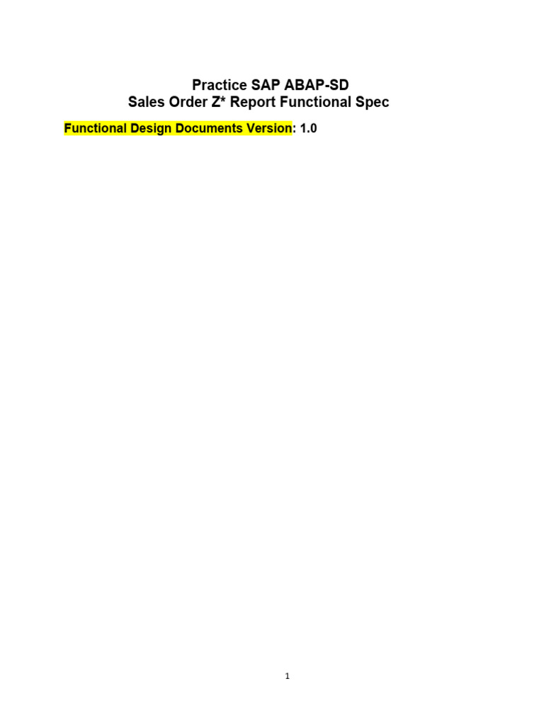 Sample RICEFW Z Sales Report | PDF | Parameter (Computer Programming ...