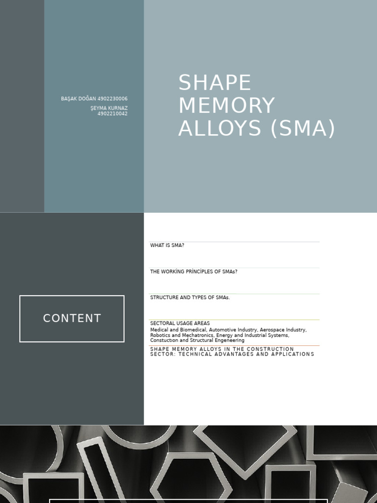 Shape Memory Alloys (Sma) Kopyası | PDF | Shape Memory Alloy | Applied ...