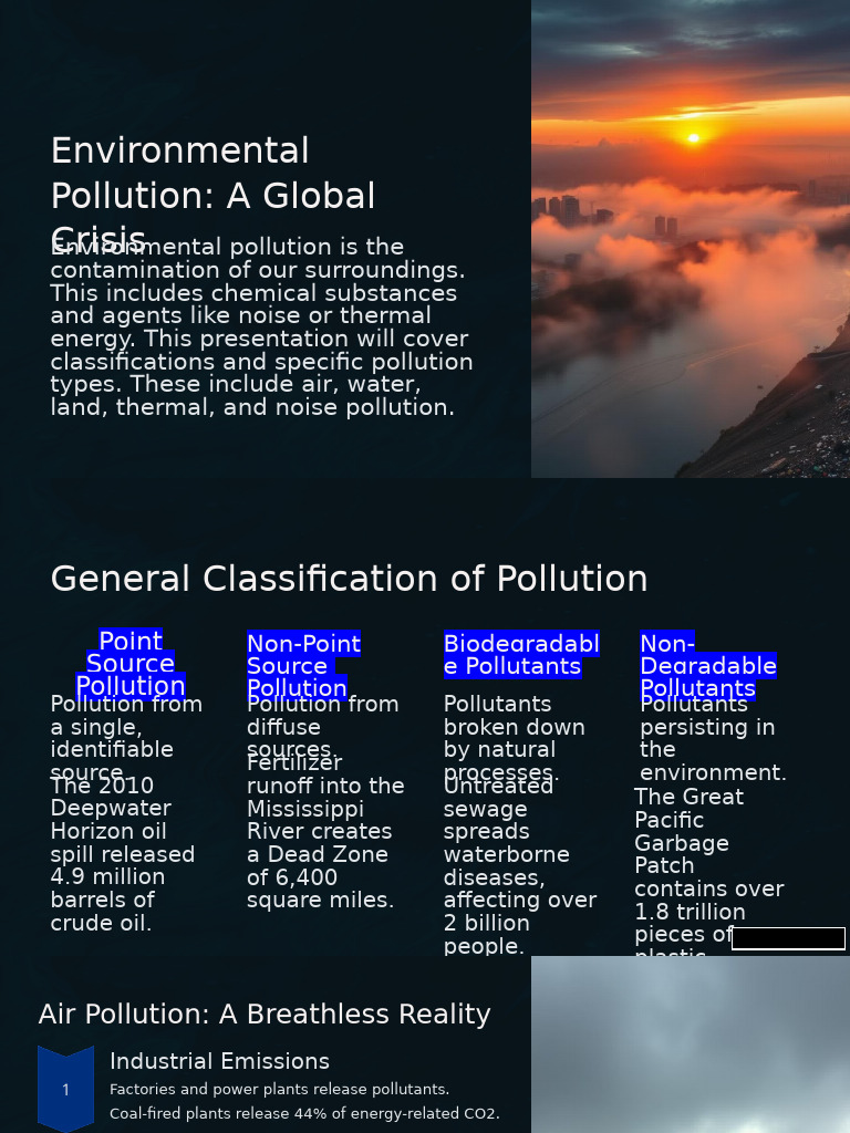 Global Environmental Pollution Overview | PDF | Water Pollution | Pollution