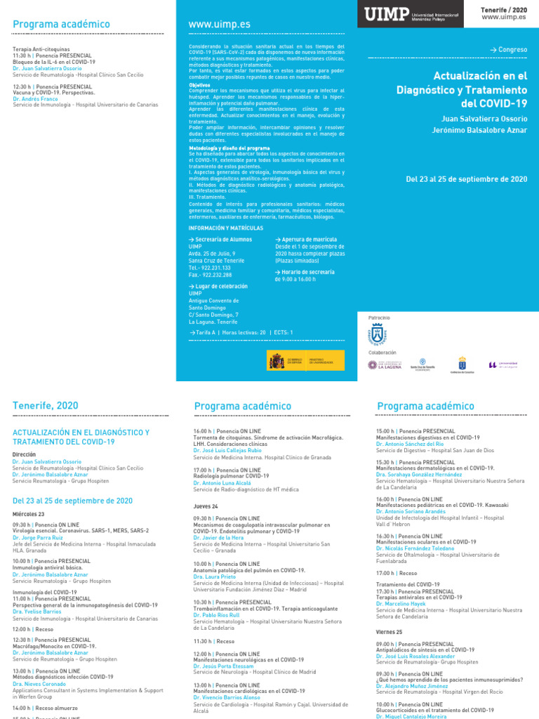 TRIPTICO Diagnostico y Tratamiento COVID v2 | PDF | Enfermería | Medicina CLINICA