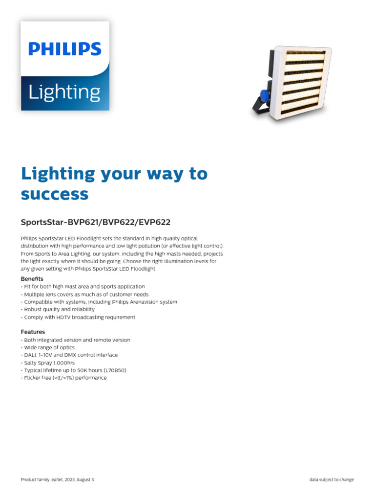 Brosur Philips BVP 621 900w | PDF