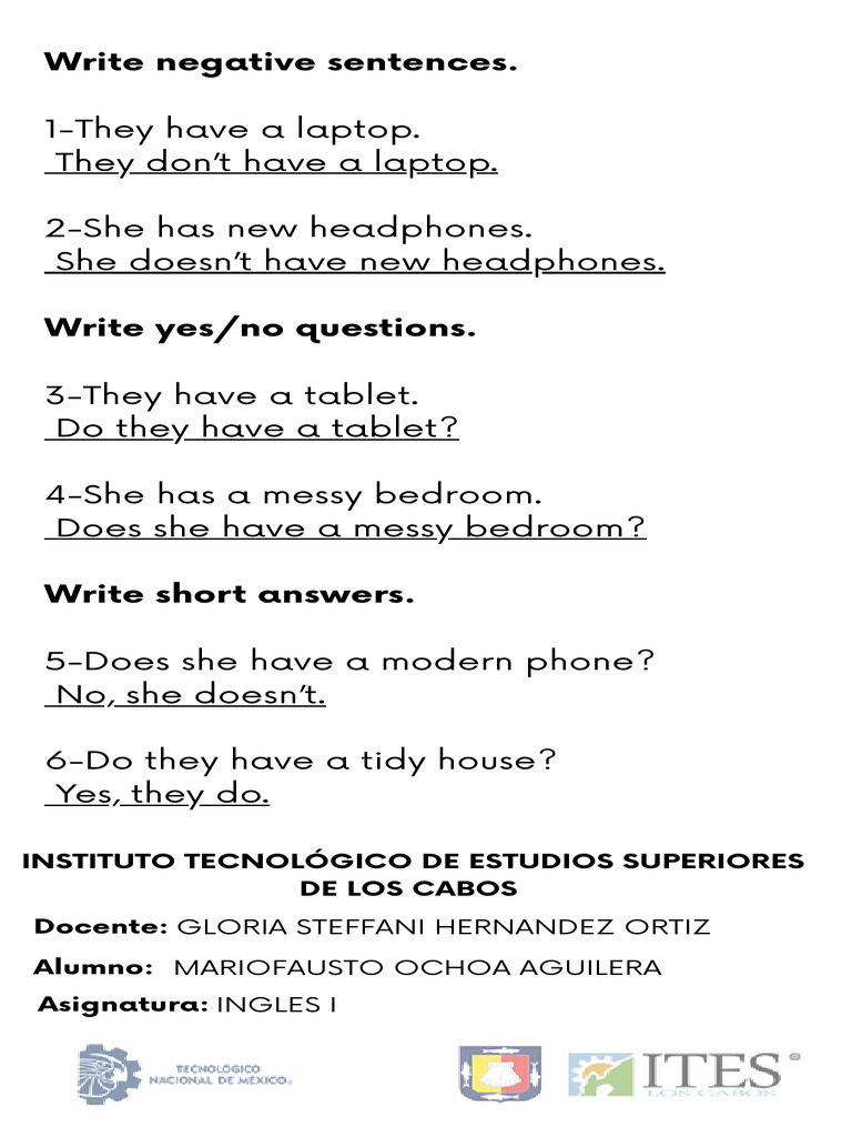 Activity 4.4 Lesson C Grammar 2 | PDF