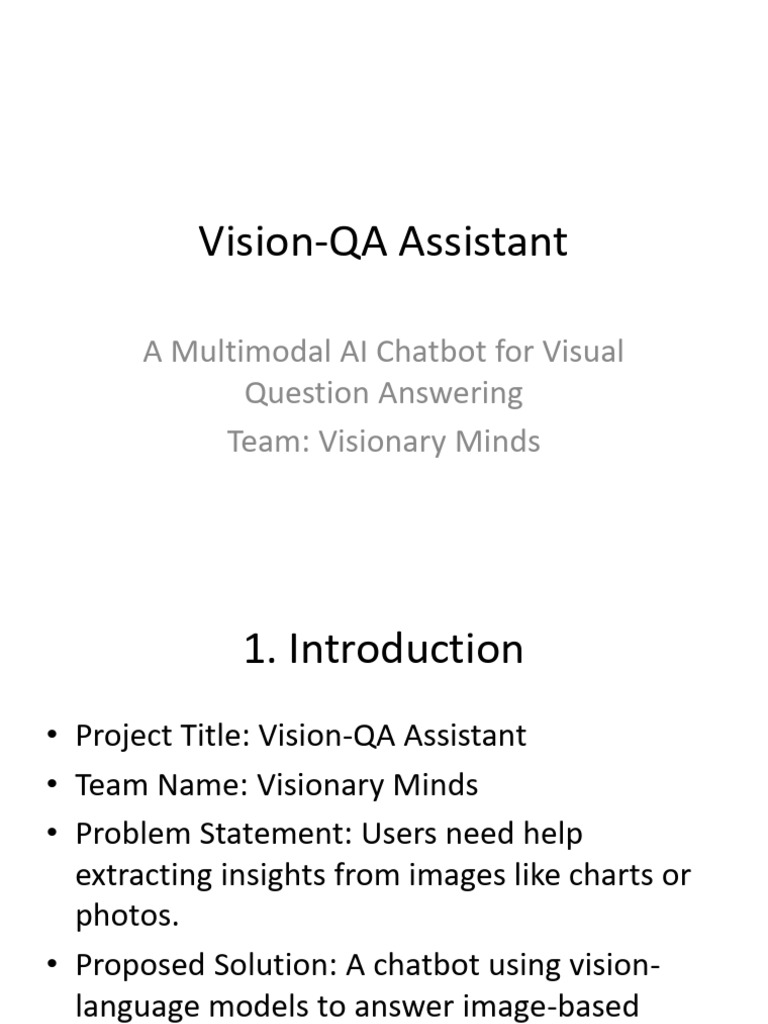 Vision QA Assistant Presentation | PDF