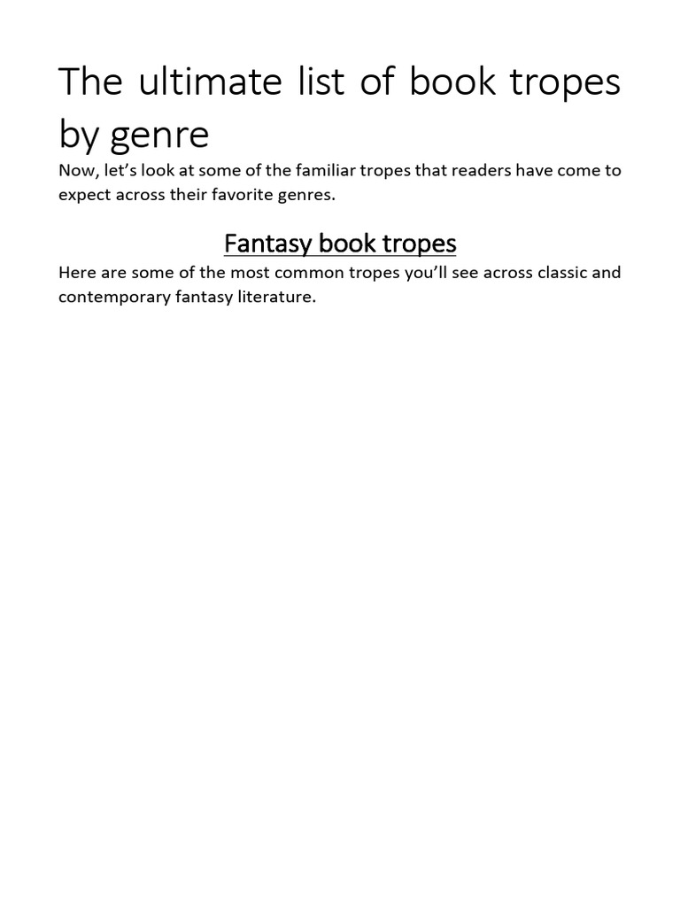 Tropes | PDF