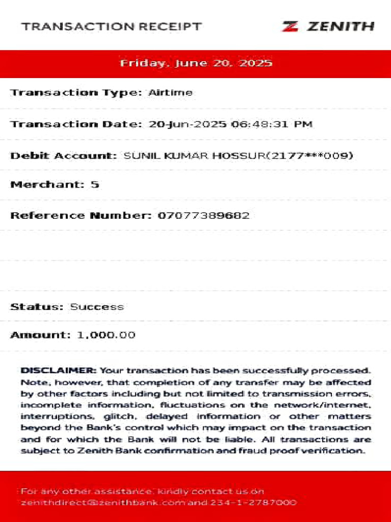 Zenithbank PDF | PDF