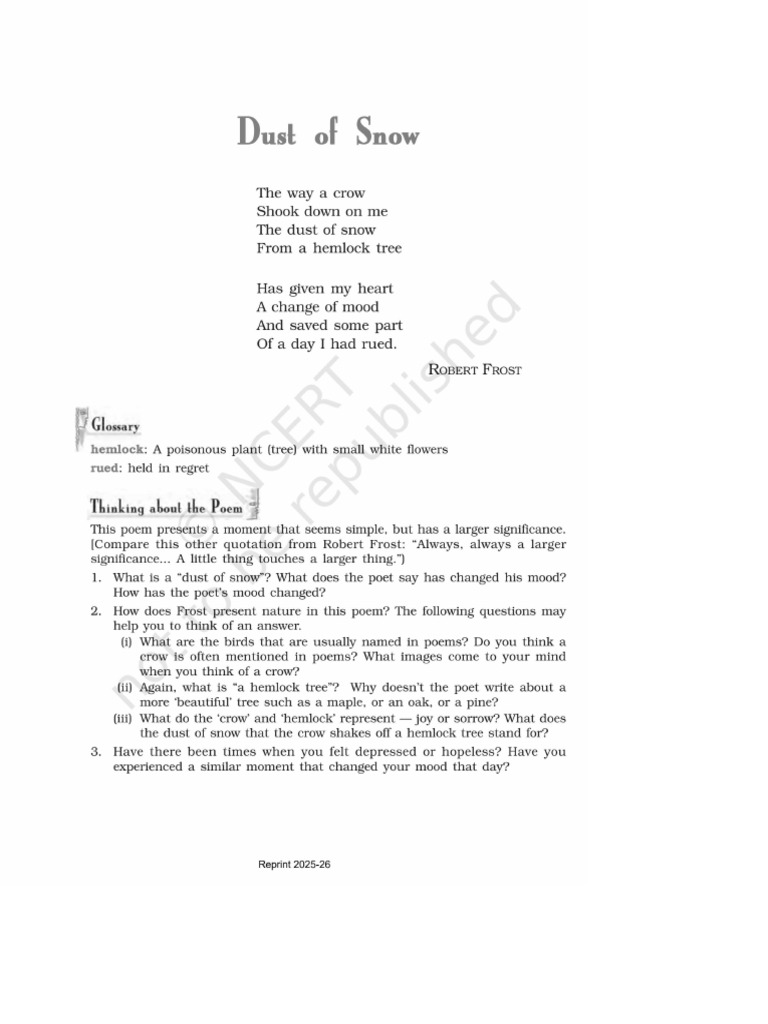 Dust of Snow | PDF