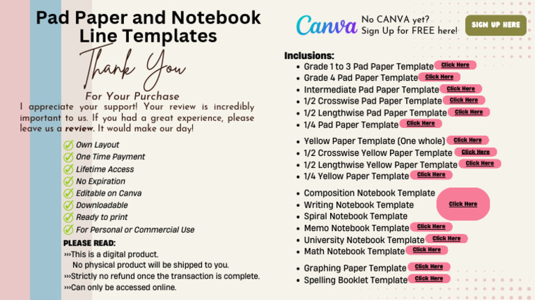 Pad Paper Templates for Grades 1-4 | PDF | Notebook