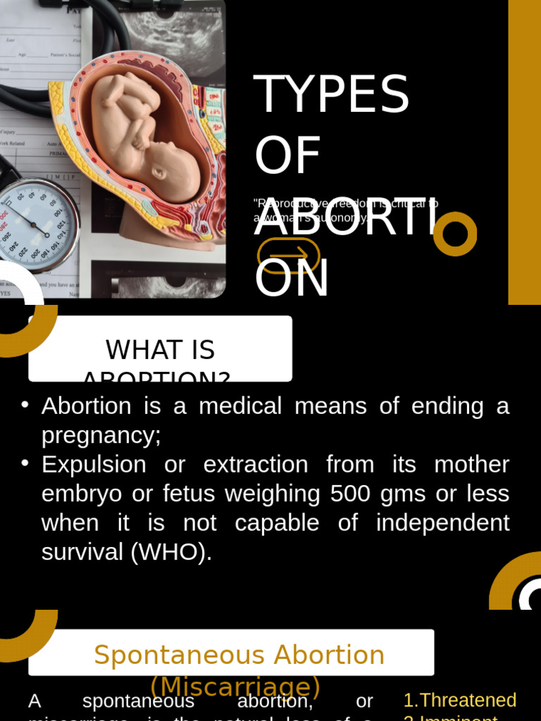 Types of Abortion Explained | PDF | Miscarriage | Abortion