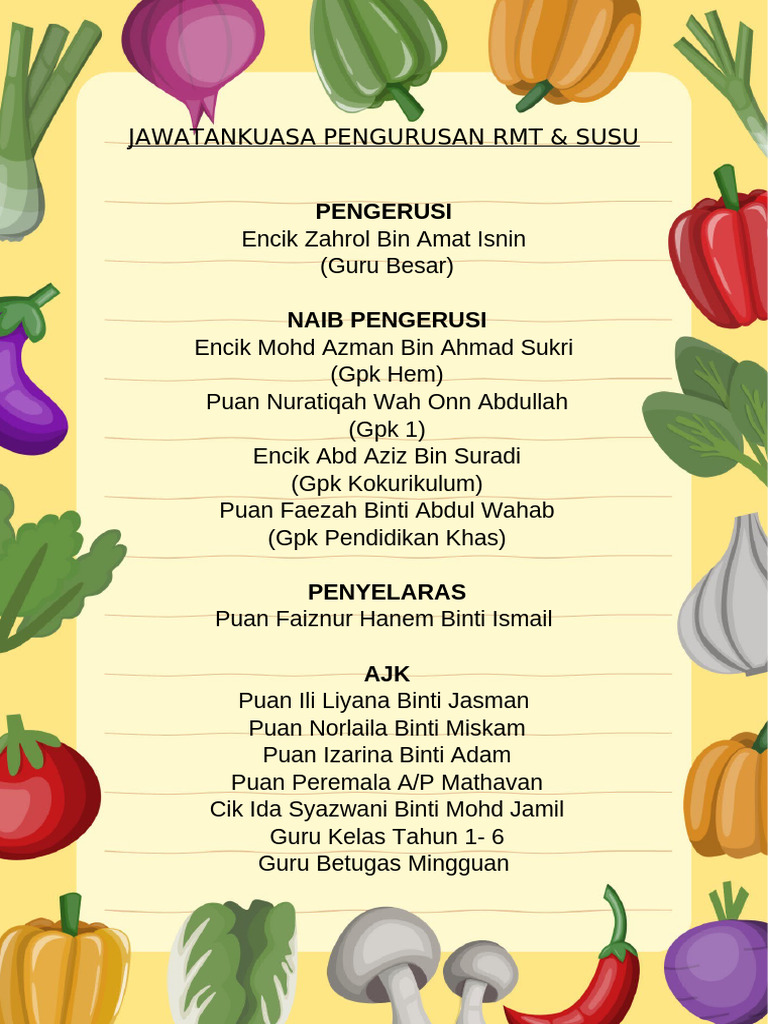 Jawatankuasa Pengurusan Rmt | PDF