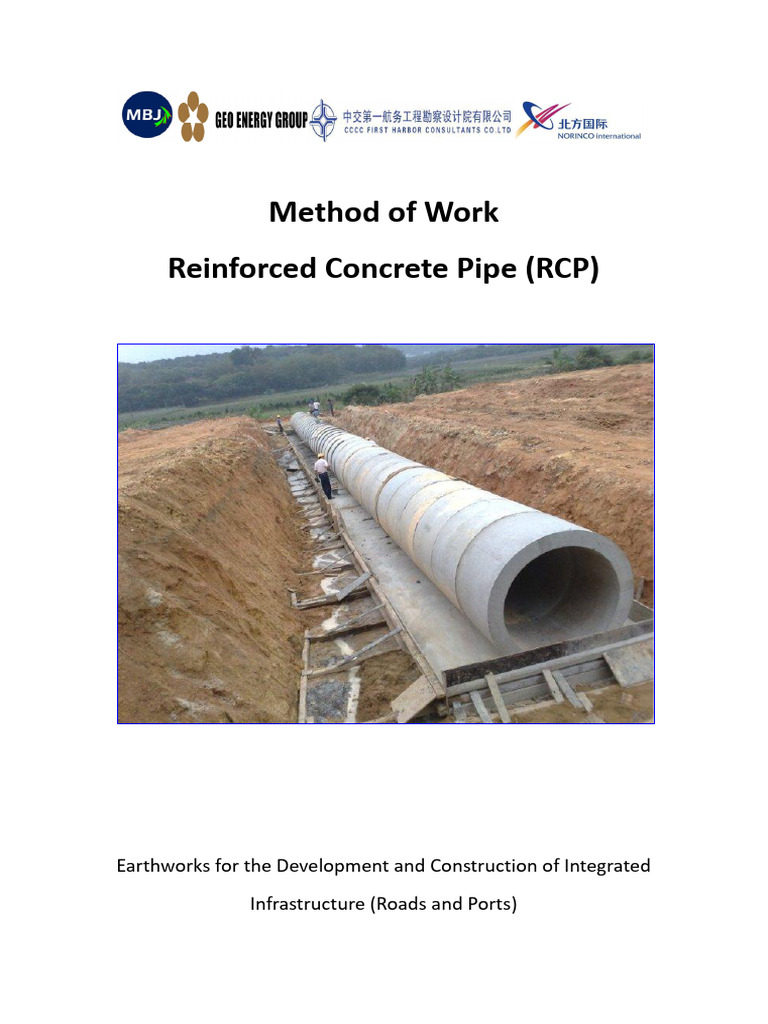 Reinforced Concrete Pipe Construction Guide | PDF | Concrete | Masonry