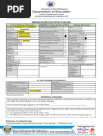 Iep Deped Format | PDF | Individualized Education Program | Learning