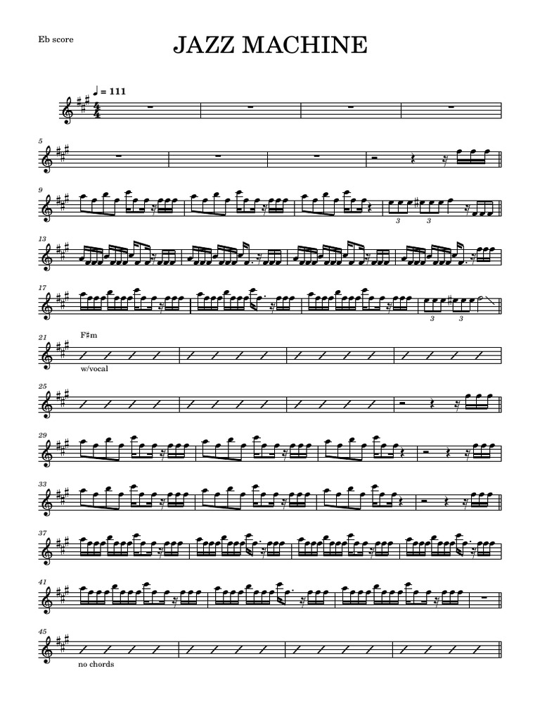 Jazz Machine Eb Score | PDF