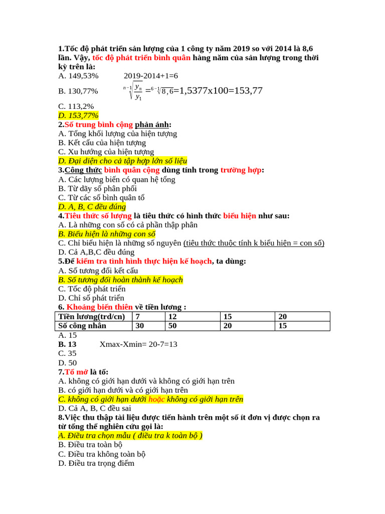 ĐỀ ÔN NLTKKT | PDF