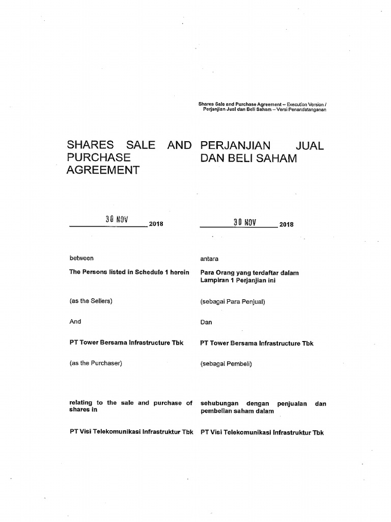 Share Sale and Purchase Agreement | PDF