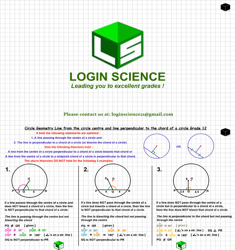 Circle Geometry Line From The Circle Centre and Line Perpendicular To ...