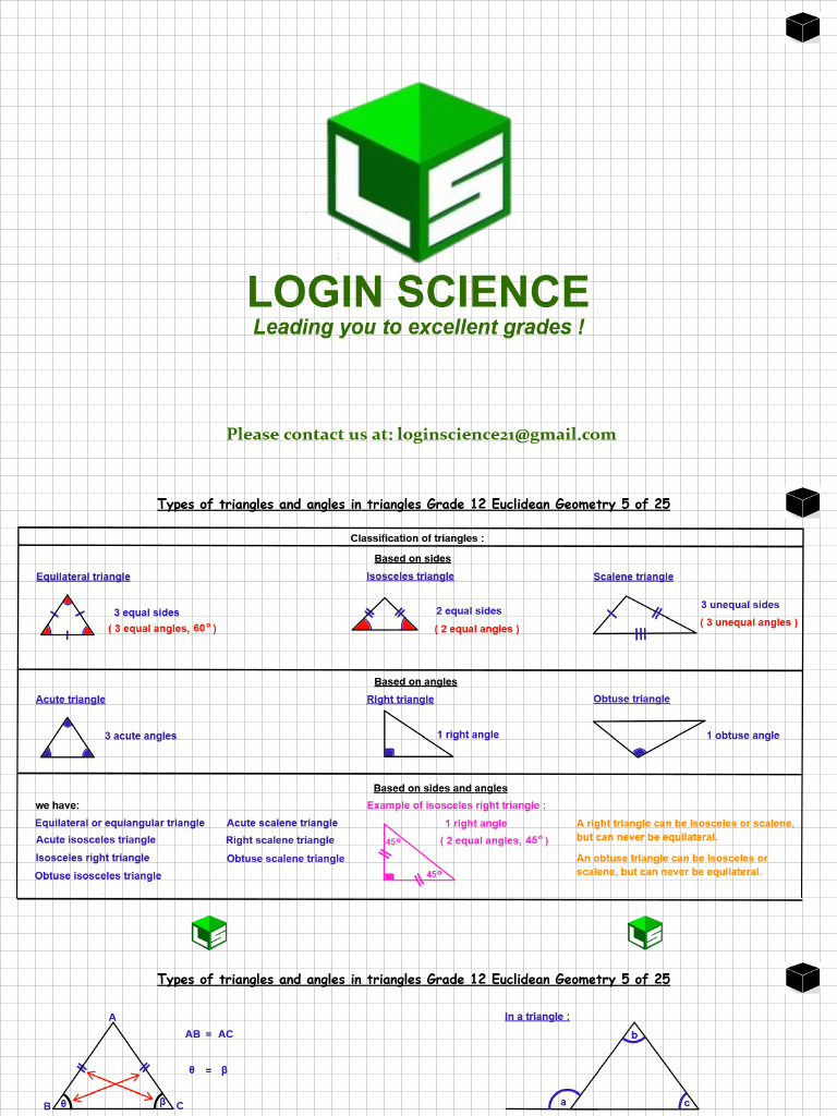 Part 5 of 25 Types of Triangles and Angles in Triangles Grade 12 Euclidean Geometry | PDF