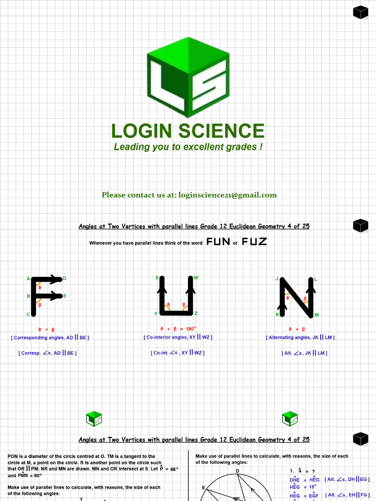 Part 4 of 25 Angles at Two Vertices With Parallel Lines Grade 12 Euclidean Geometry | PDF