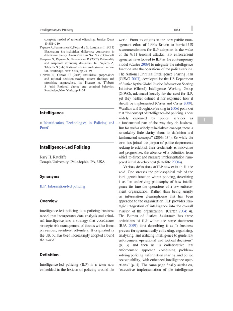 Intelligence Led Policing | PDF | Police | Probation