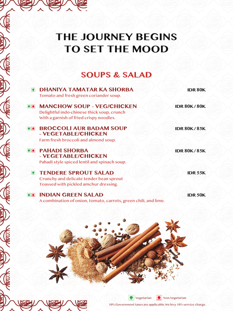 Spice Mantraa Menu A4 - 06-12-2024 | PDF | Indian Cuisine | Curry