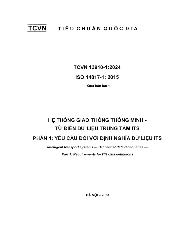 Tiêu Chuẩn Việt Nam-TCVN 13910-1 - 2024 | PDF