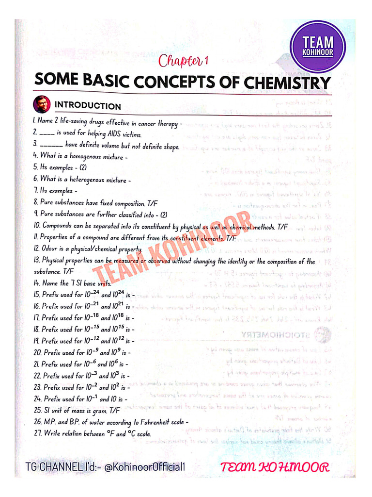 Some Basic Concept Chem1 | PDF