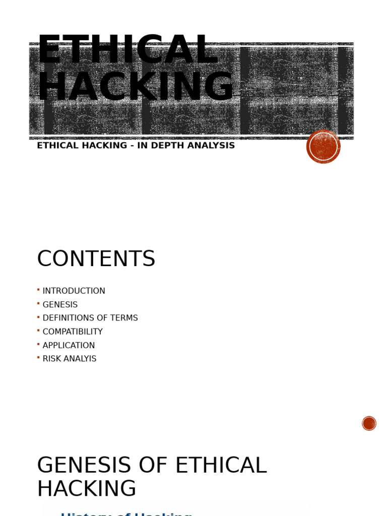 Introduction To Ethical Hacking | PDF | Security Hacker | White Hat (Computer Security)
