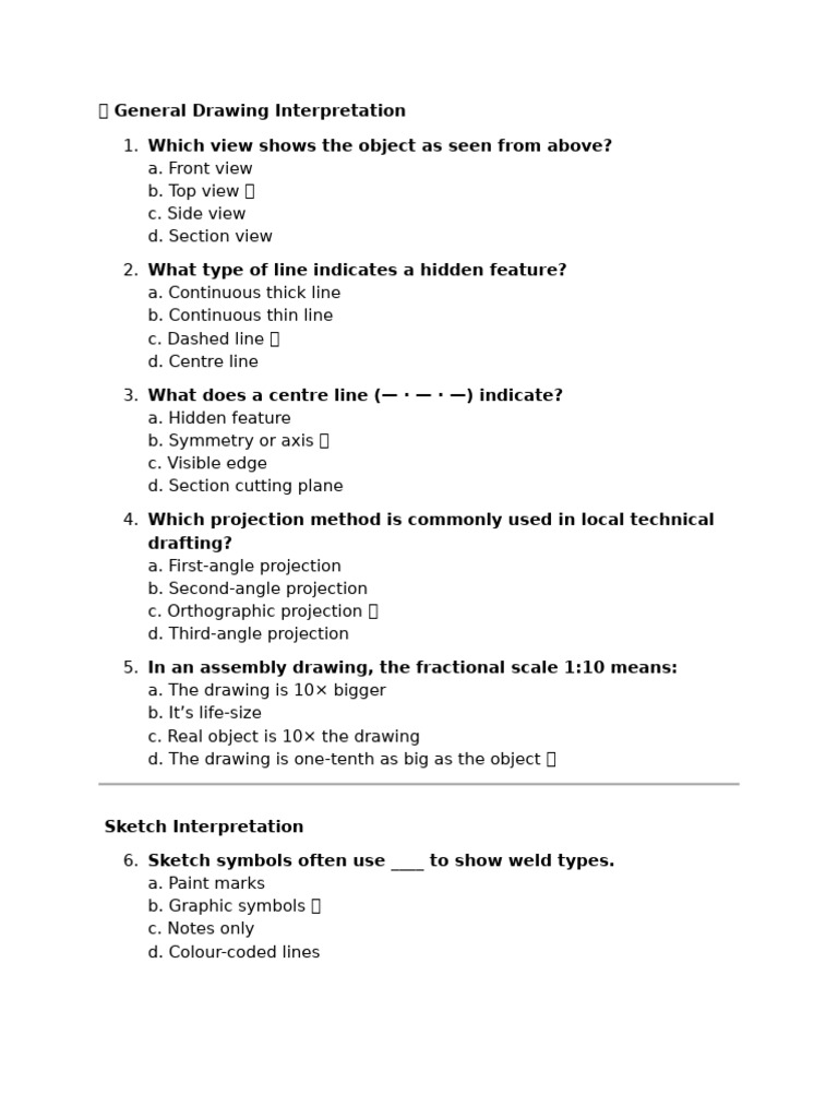 Smaw Nc2 Interpret Drawing and Sketches Part1 | PDF