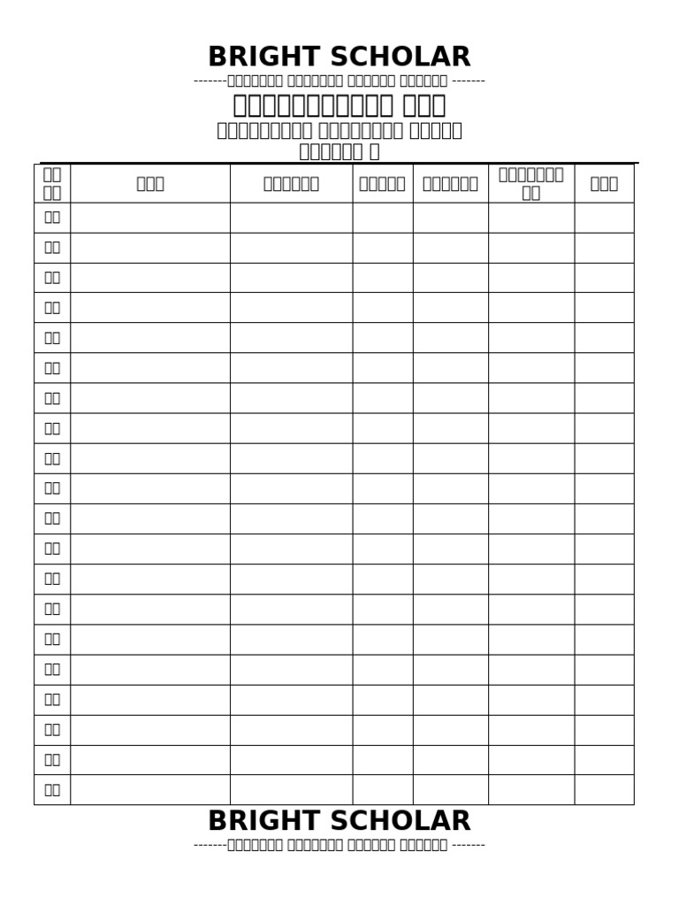 Weekly Exam Result Sheet | PDF