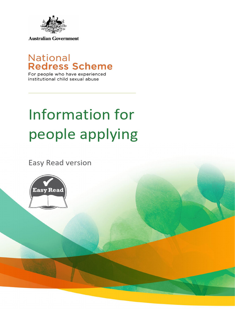 National Redress Scheme Information People Applying Easy Read | PDF