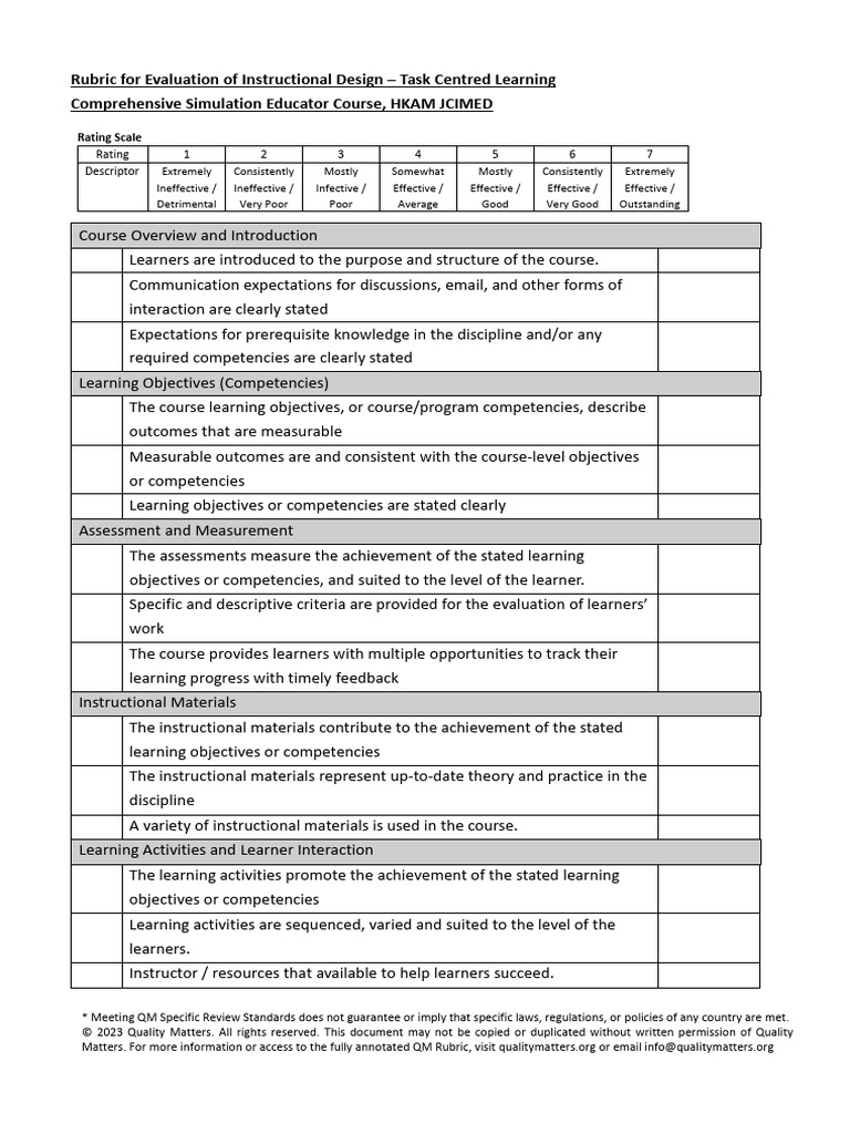 CSEC Task Centered Learning Evaluation Rubric | PDF | Learning ...