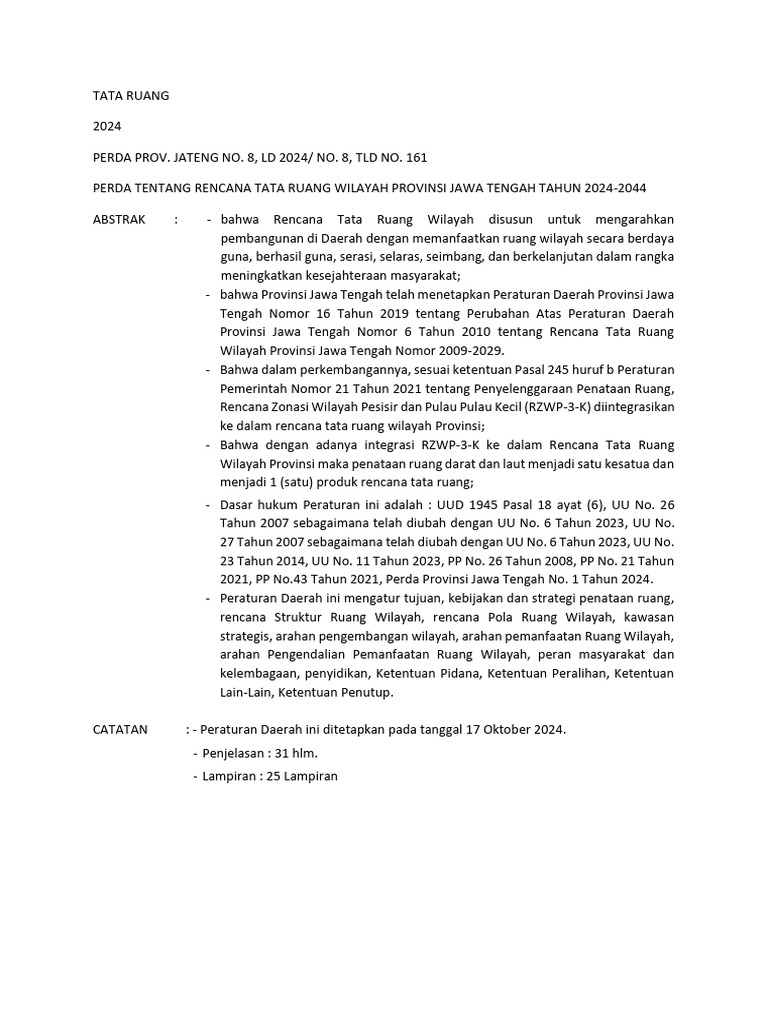 Abstrak Perda 8 TH 2024 | PDF