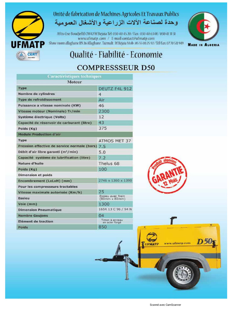 024-Compresseur UFMATP D50 | PDF