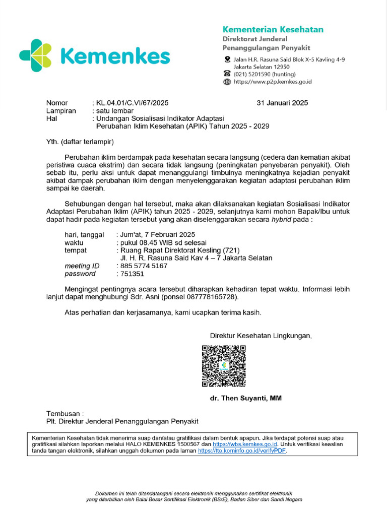 Undangan Soisalisasi Indikator APIK-rev | PDF