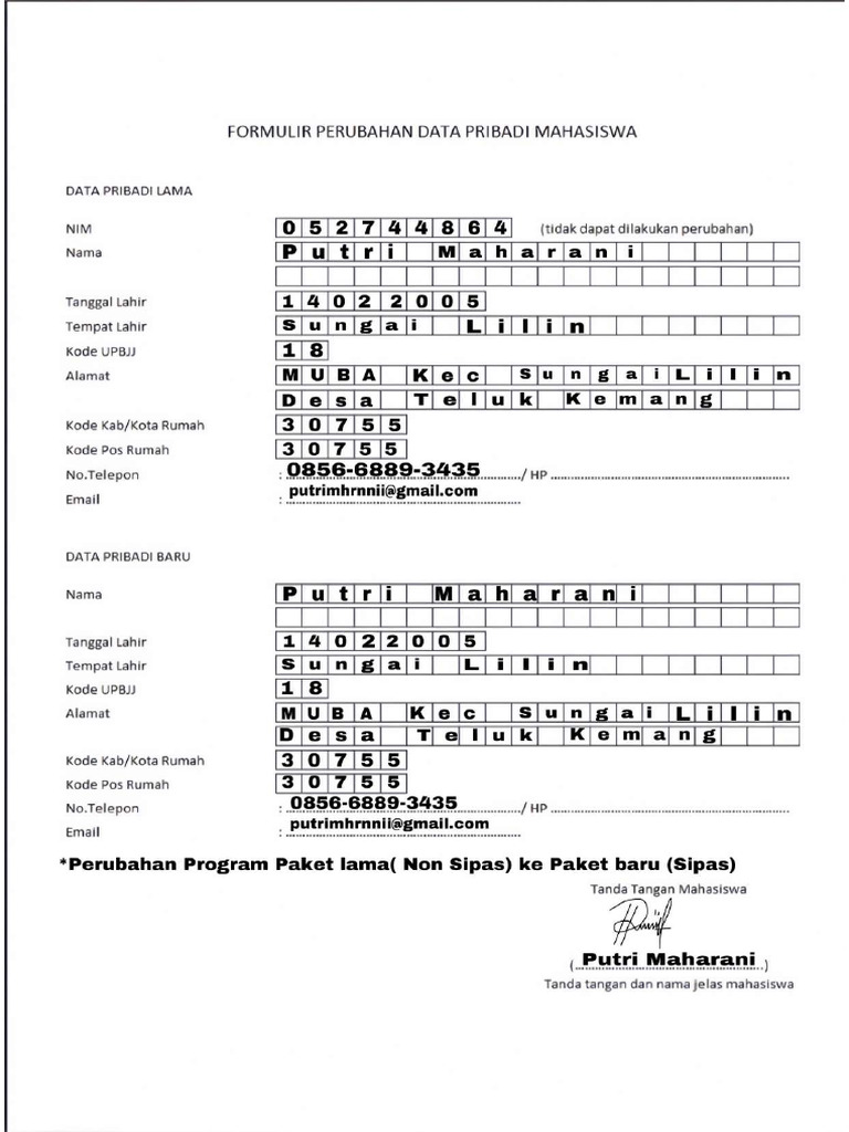 Data Diri | PDF