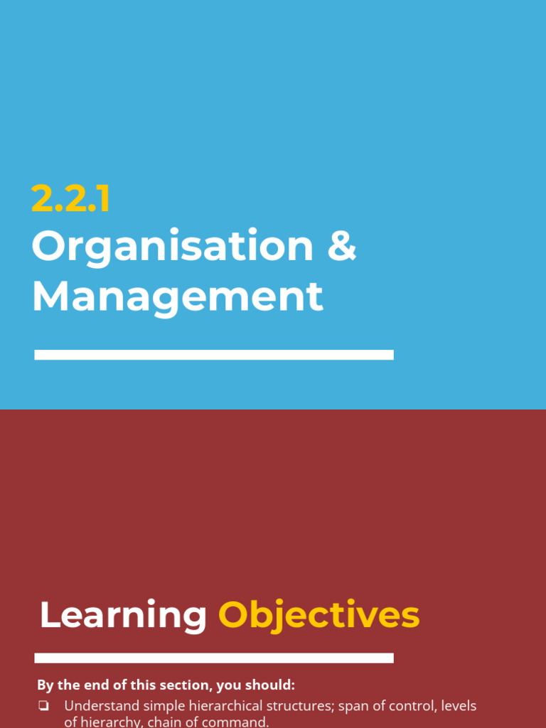 Organisational Structure and Management | PDF | Organizational ...