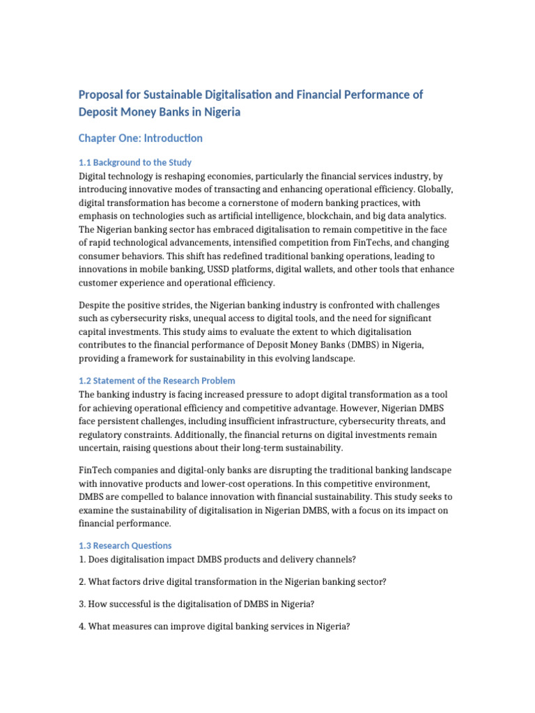 Proposal Sustainable Digitalisation Final | PDF | Banks | Sustainability