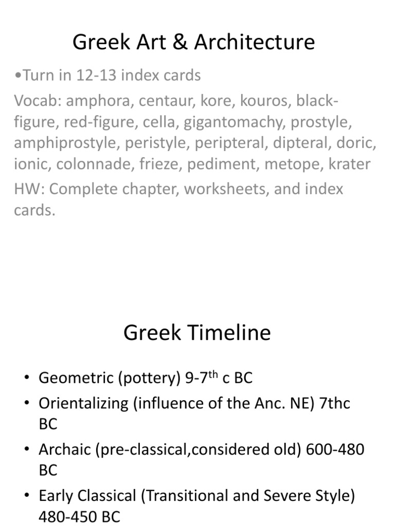 Greek Art & Architecture | PDF