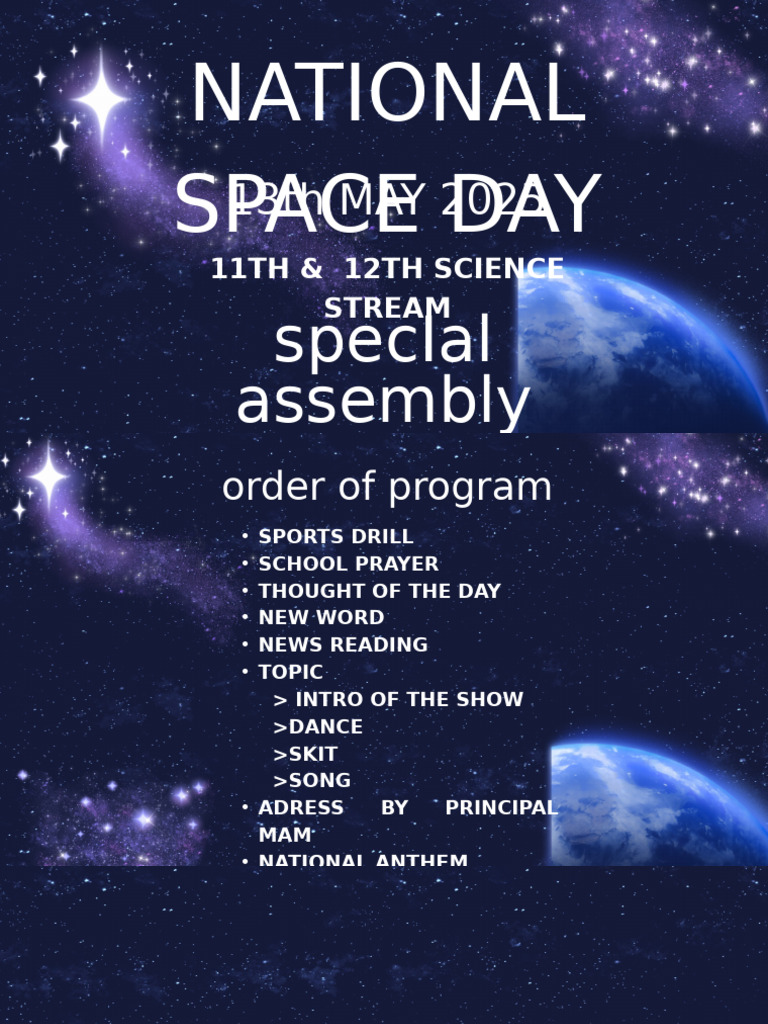 National Space Day Program 2025 | PDF