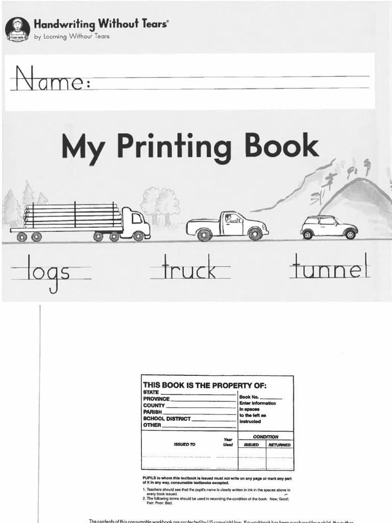 Handwriting Without Tears My Printing Books | PDF